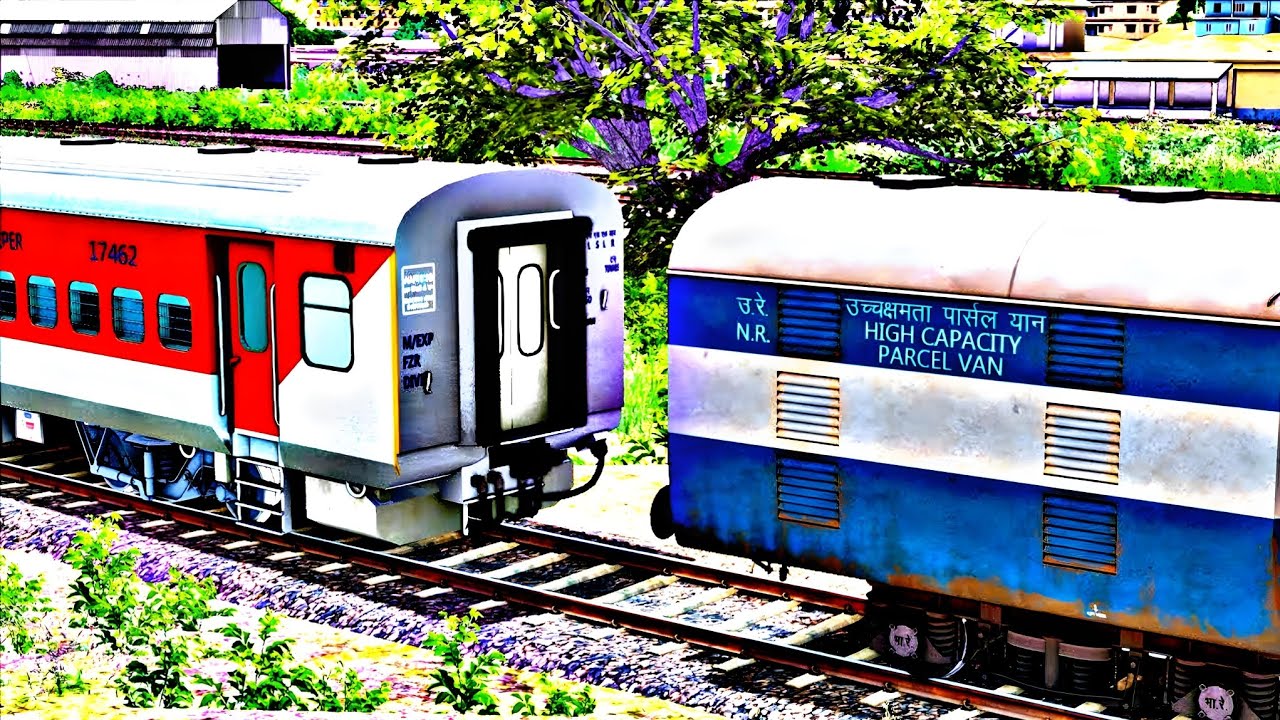LHB RED Coupling ICF PARCEL VAN | BUMPY RAILROAD | Train Simulator | Railwork - YouTube