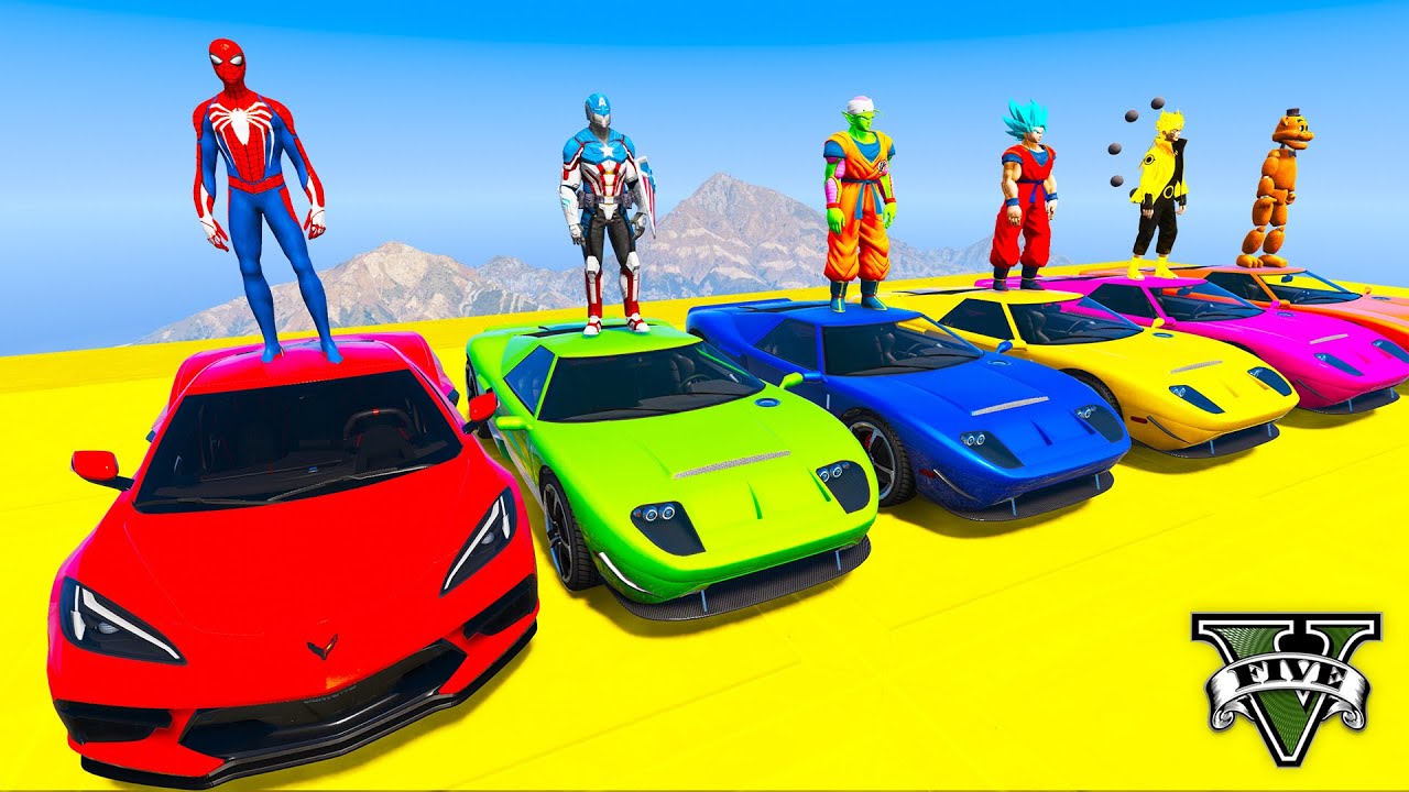 SPIDERMAN Epic New Car Race Challenge by Trevor and Sharks #4 - YouTube