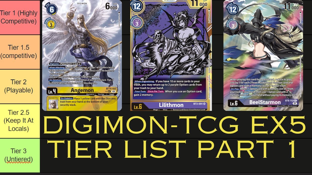 DIGIMON TCG! EX5 Nationals Tier List - Part One - YouTube