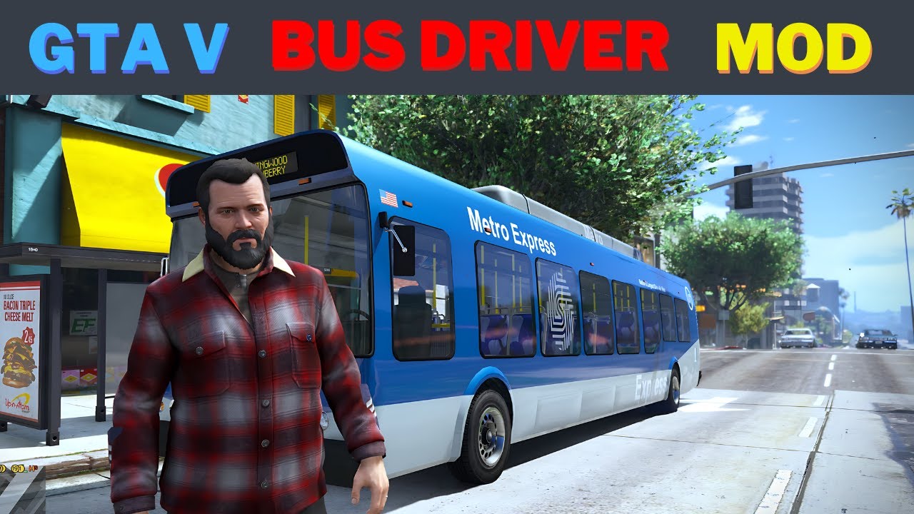 gta 5 bus driver mod | gta 5 bus simulator | michael - YouTube