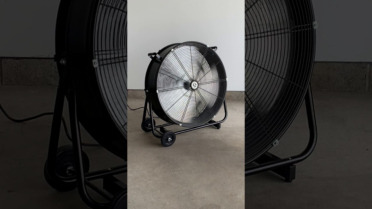 TPI Commercial Drum Fan with Swivel Base 24in. 1/3 HP 5400 CFM Model ...