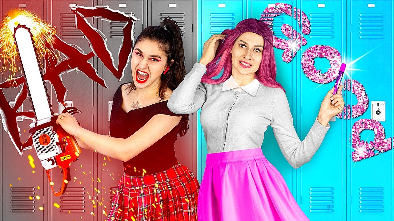 Goed Meisje vs Slecht Meisje / Grappige College Situaties - YouTube