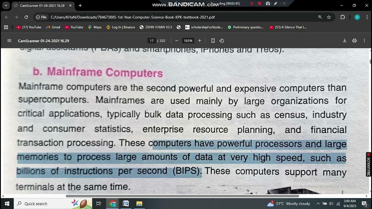mainframe computer chapter 11 class 11 - YouTube