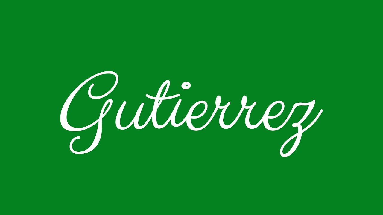 Learn how to Sign the Name Gutierrez Stylishly in Cursive Writing - YouTube