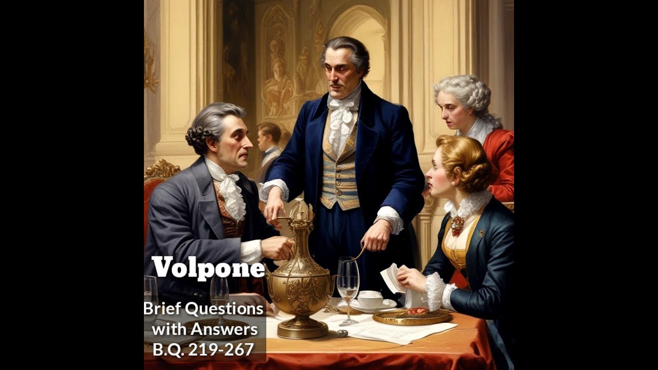 Notes on English Literature Elizabethan and Jacobean Drama Volpone by ...