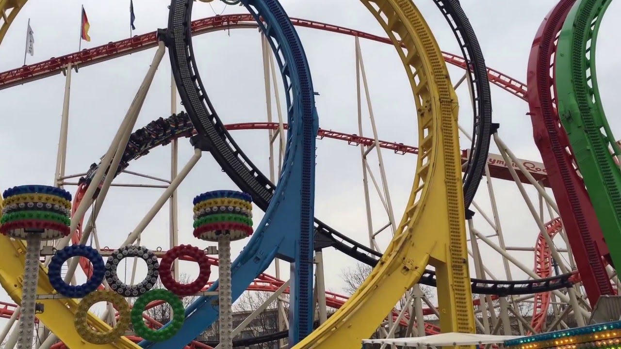 Olympia Looping Roller Coaster Prater Vienna 2016 4K - YouTube