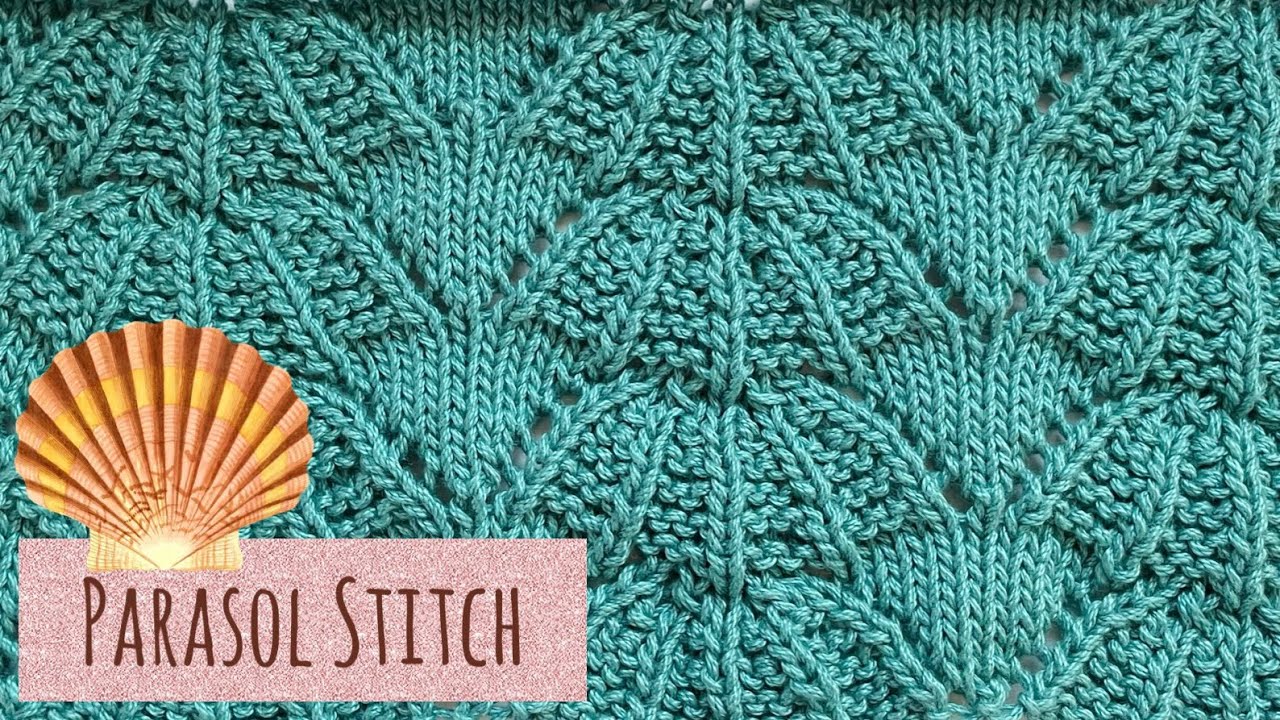 EP56. How to knit Parasol Stitch ວິທີ່ຖັກແລນແບບທີ່ 56 วิธีถักไหมพรมแบบ ...