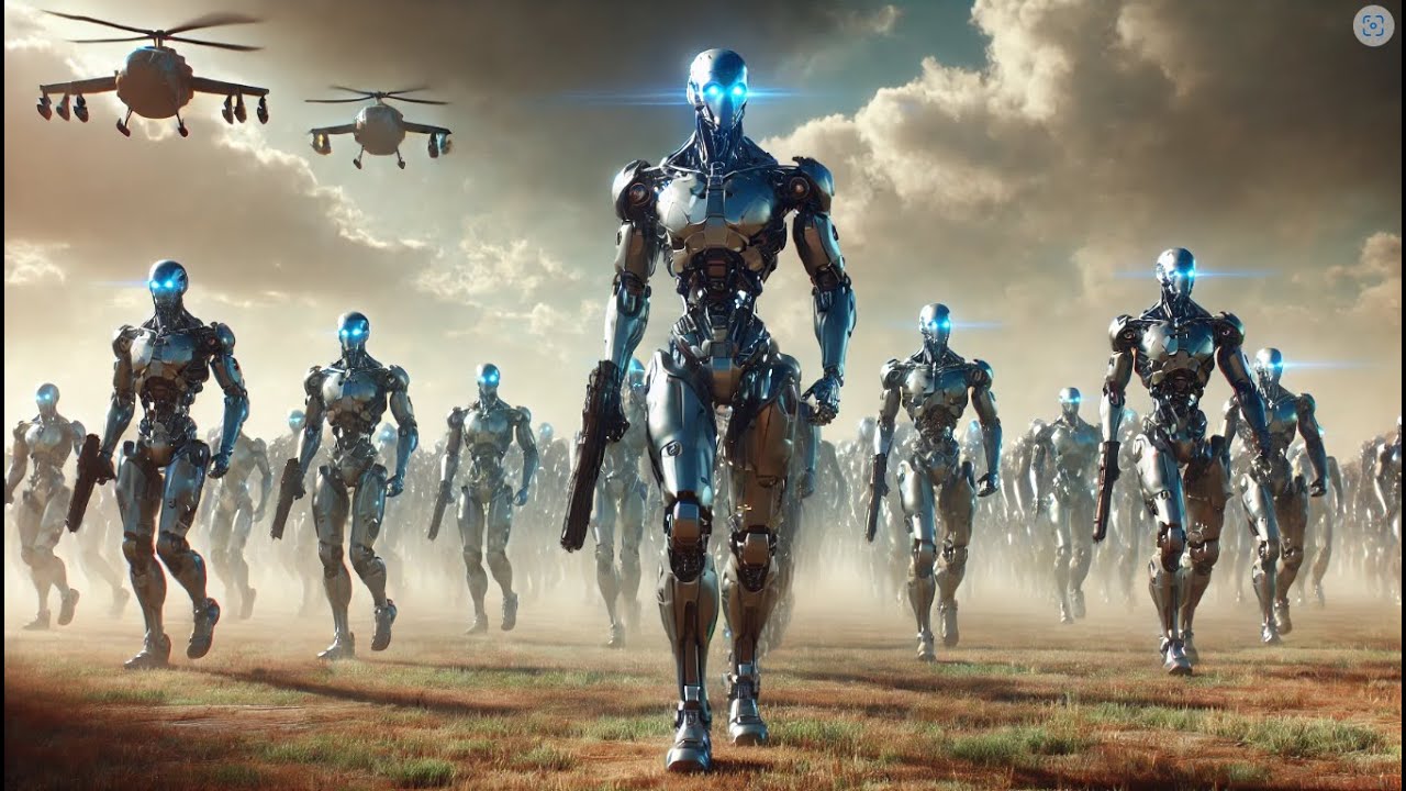 Humanoid Robot war against human - YouTube