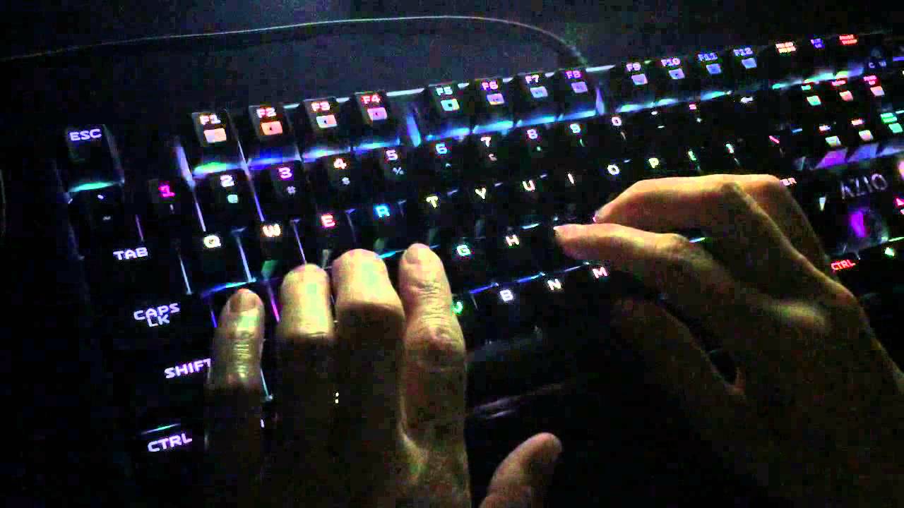 Mechanical keyboard, Azio, MGK 1 RGB Kailh Blue - YouTube
