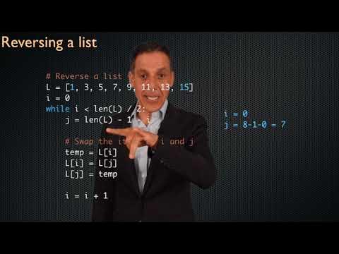 For-loops and lists: list reversal - YouTube
