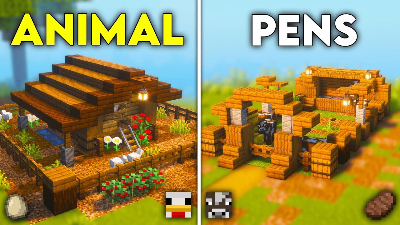 4 EASY Animal Pens for Minecraft 1.21 - YouTube