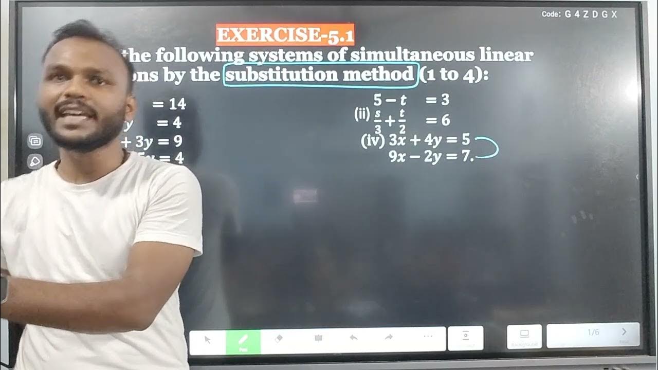 01.Linear simultaneous equations|part1|chapter 5.1|icse class 9|algebra ...