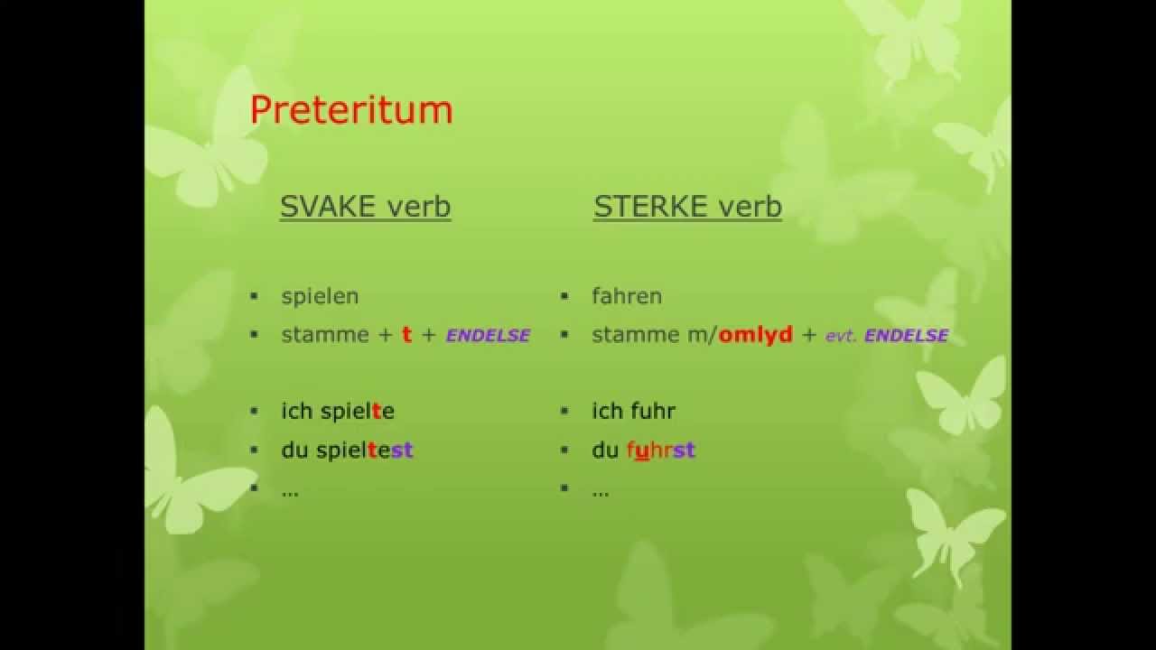 Preteritum av sterke verb på tysk - YouTube