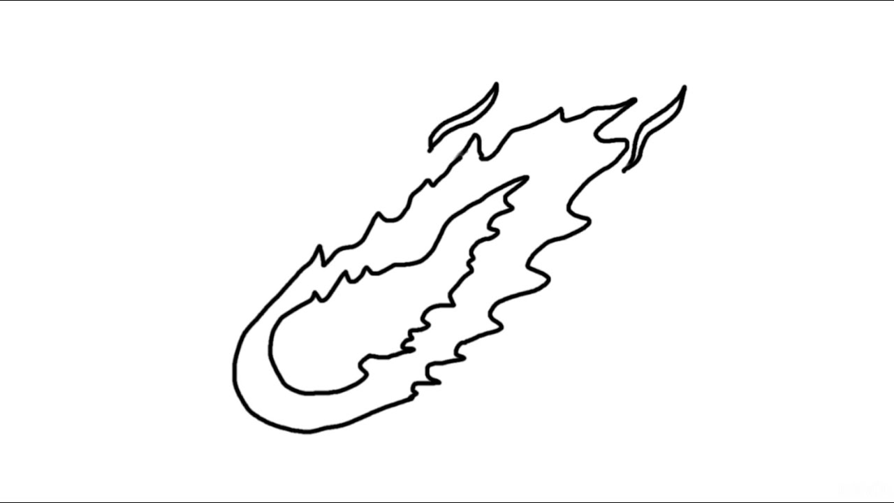 Cara Menggambar Bola Api - How To Draw Fireball - YouTube