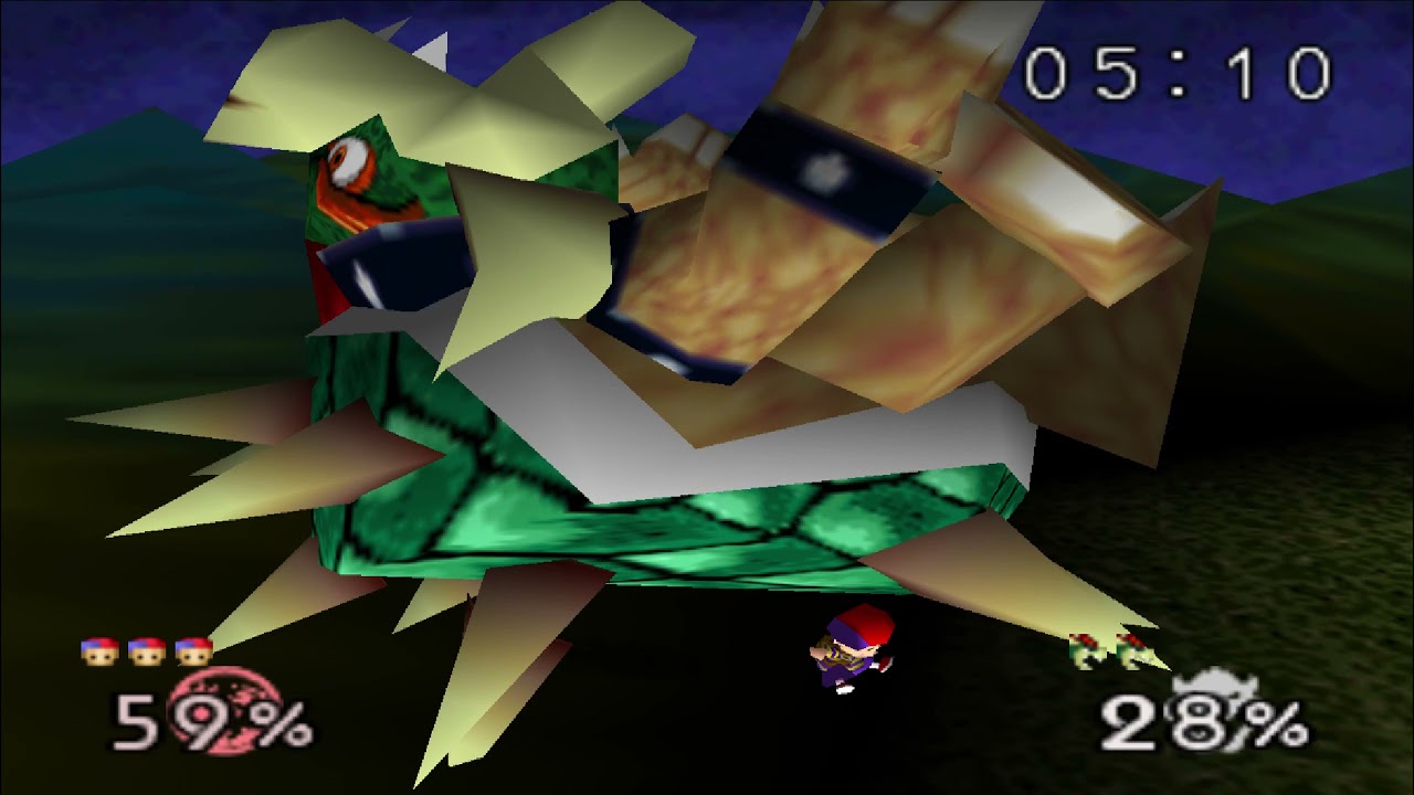 Smash Remix Gameplay - Ness vs Giant Giga Bowser (CPU Level 9) - YouTube