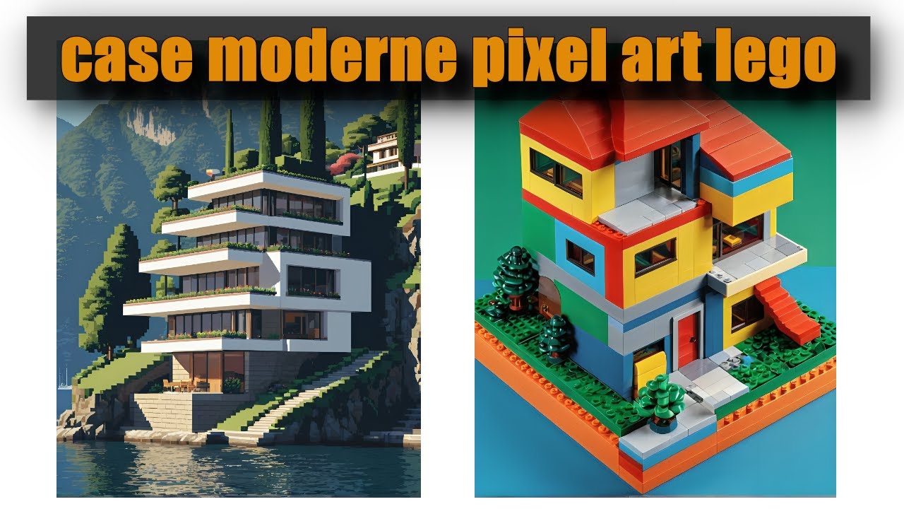 case moderne minecraft pixel art LEGO - YouTube