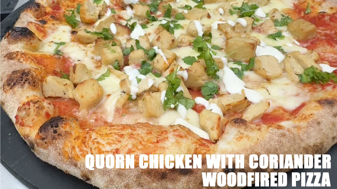 Delicious Quorn Chicken and Coriander Woodfired Pizza Recipe - YouTube