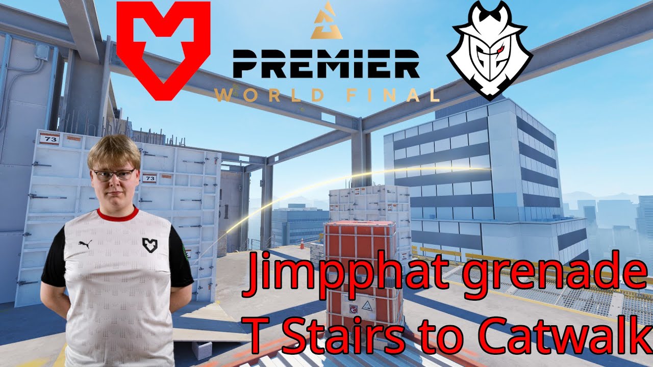 CS2 de_vertigo HE Grenade B Stairs to Catwalk - YouTube