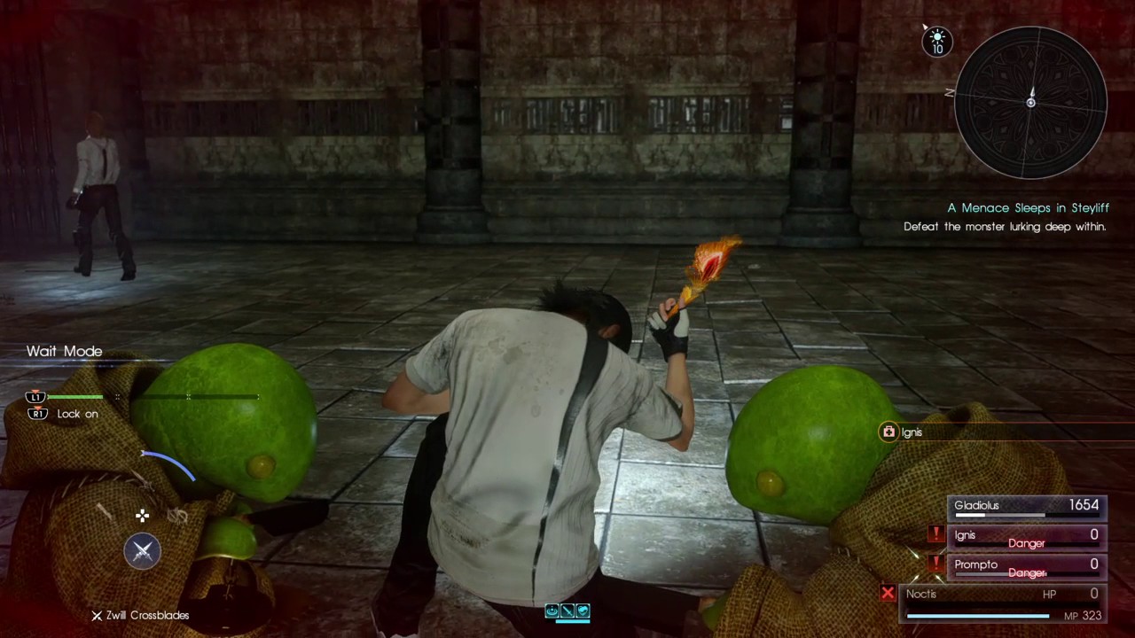FFXV - Tonberry x4 Fight (A Menace Sleeps in Steyliff) - YouTube
