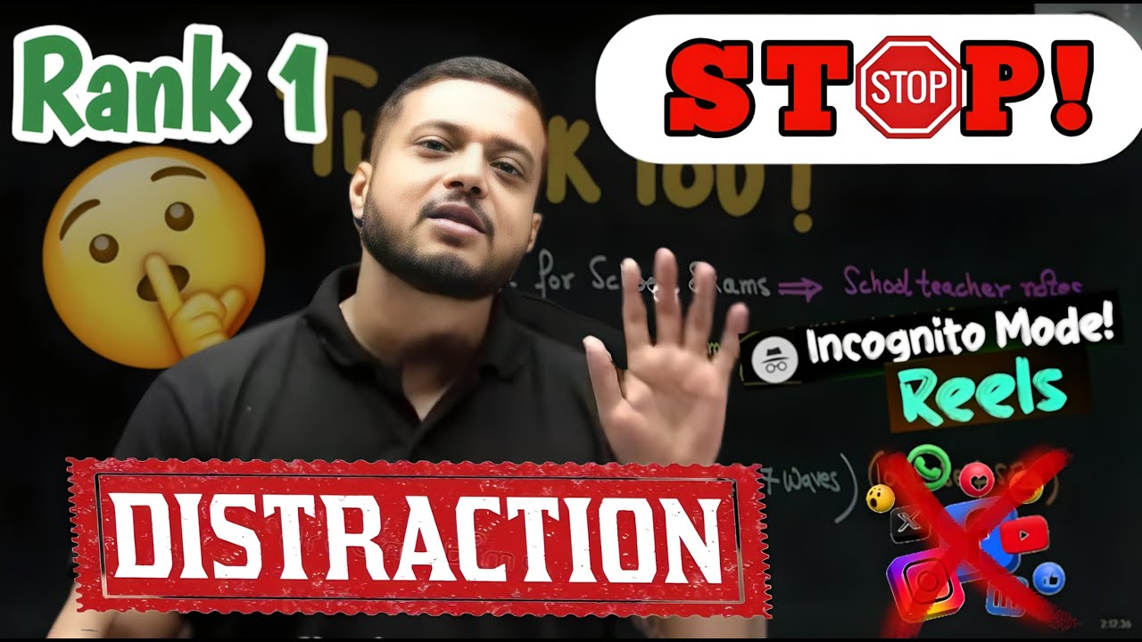 RJ Sir Last Class 🥺 | Remove Biggest Distractions !! 😱| Rank 1 Possible ...