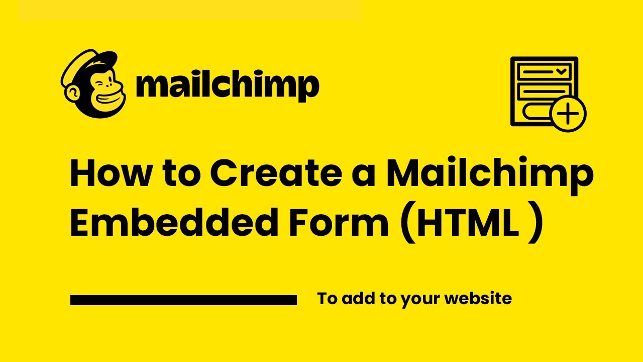 How to create a mailchimp embedded form - YouTube