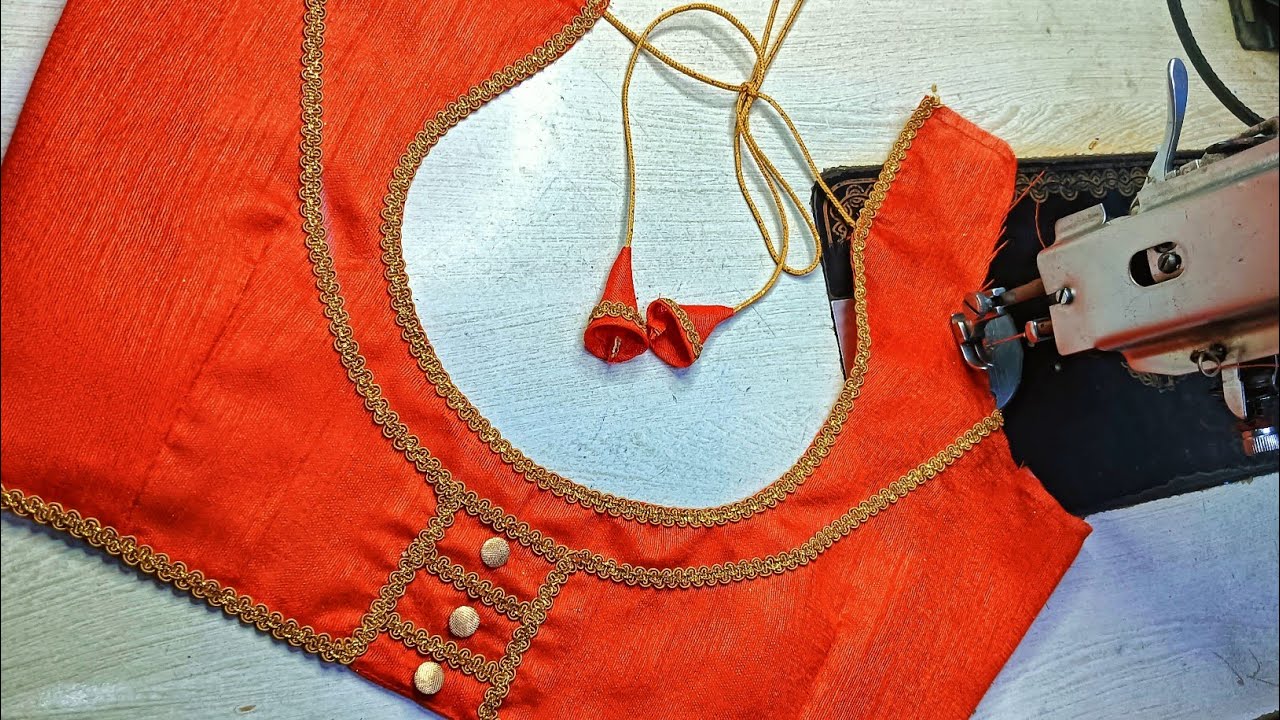 blouse pa neck lace design | latest blouse neck designs 2024 | Back ...