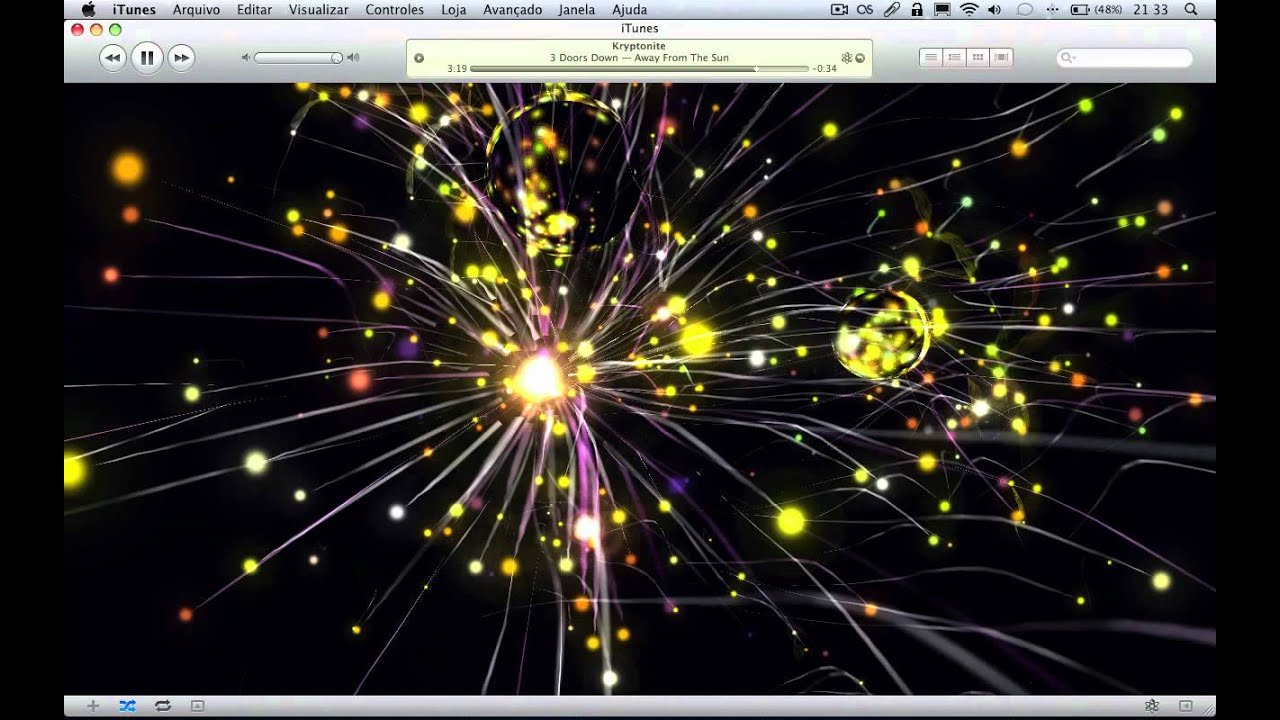 Visualizador Clássico - iTunes Visualizer demonstration - YouTube