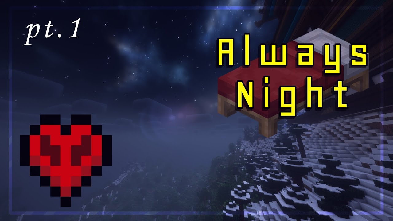 Minecraft Hardcore but it is Always Night | new channel | - YouTube