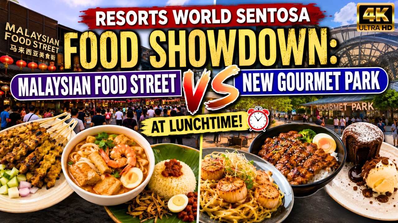 Singapore Resorts World Sentosa Malaysian Food Street vs New Gourmet ...