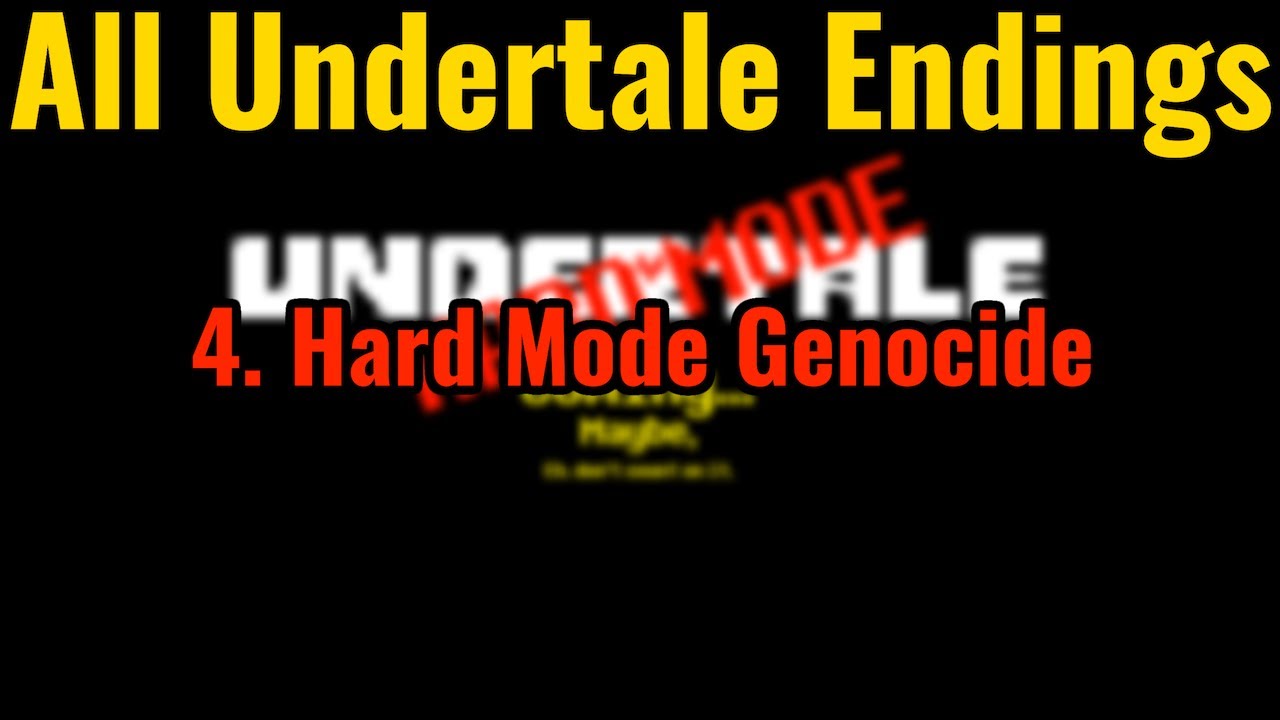 All Undertale Endings: 4. Hard Mode Genocide - YouTube