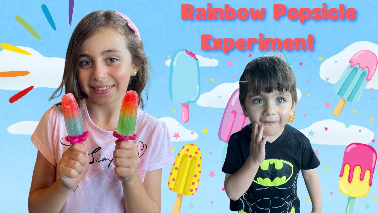 How to make Rainbow Popsicle with Anna & Nathan | 24 hours Rainbow ...
