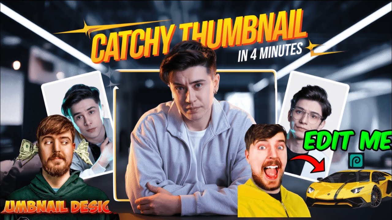 how to make a CATCHY THUMBNAIL in 4 Minute - YouTube