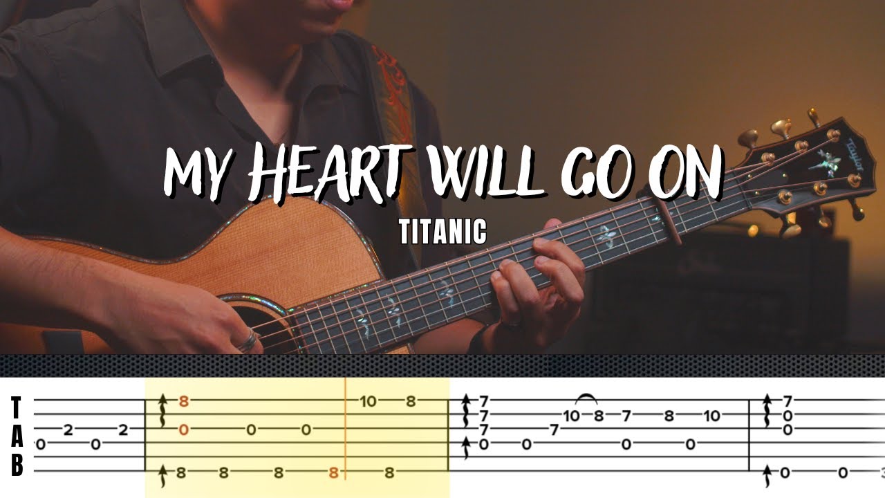 TITANIC - My Heart Will Go On en guitarra Fingerstyle | Tutorial | TAB ...