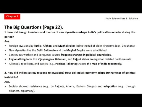 Reshaping India's Political Map | Question Answer | Social Science ...