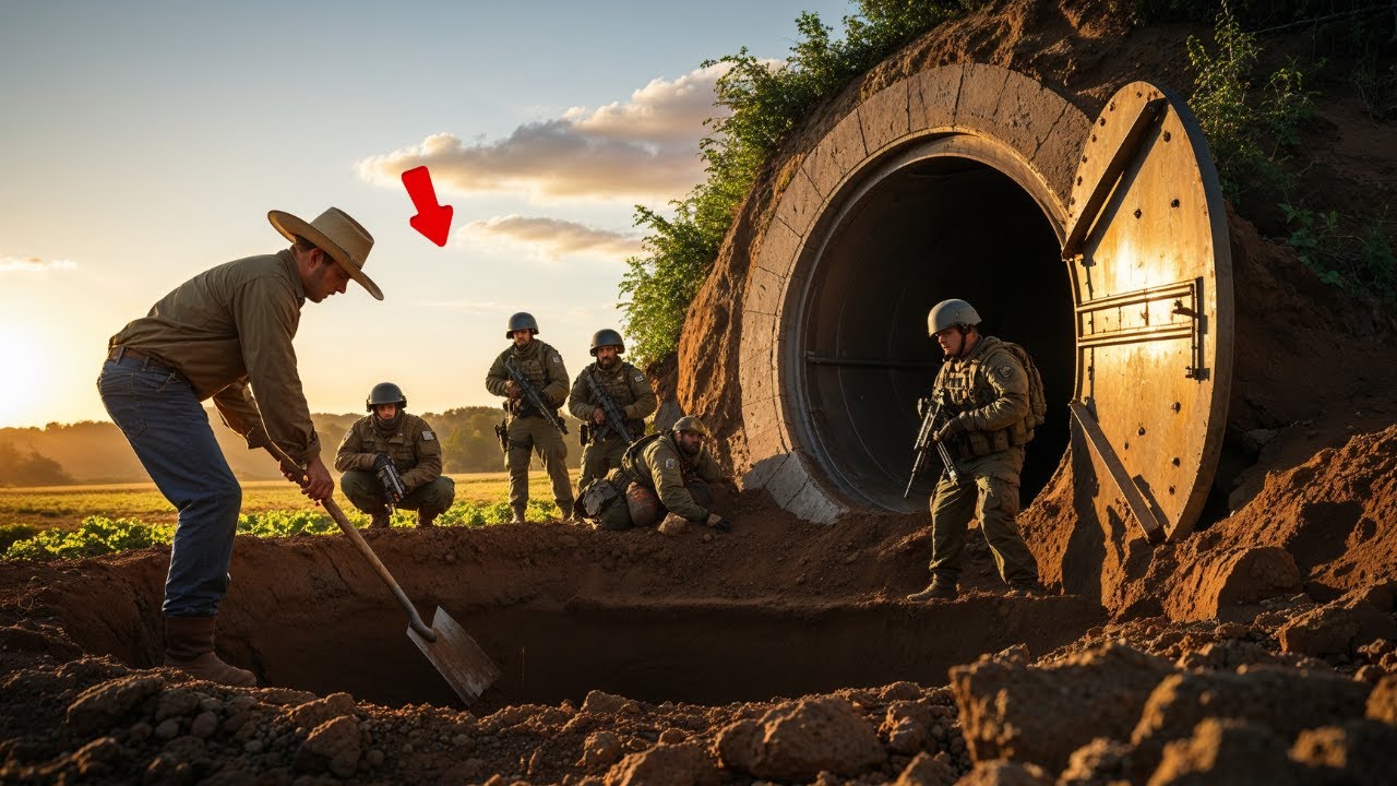 Farmer finds underground bunker while digging a well. By night, special ...