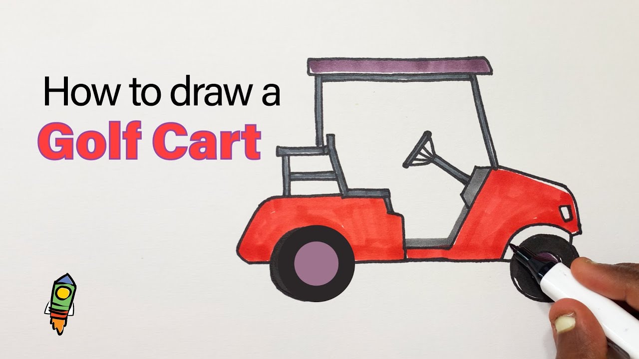 How To Draw A Golf Cart #artforeveryone #howtodraw - YouTube