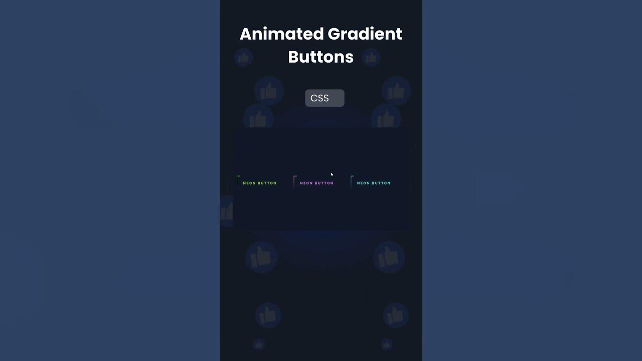 Animated Gradient Buttons With Pure Css Cssbutton Webdesign Youtube 