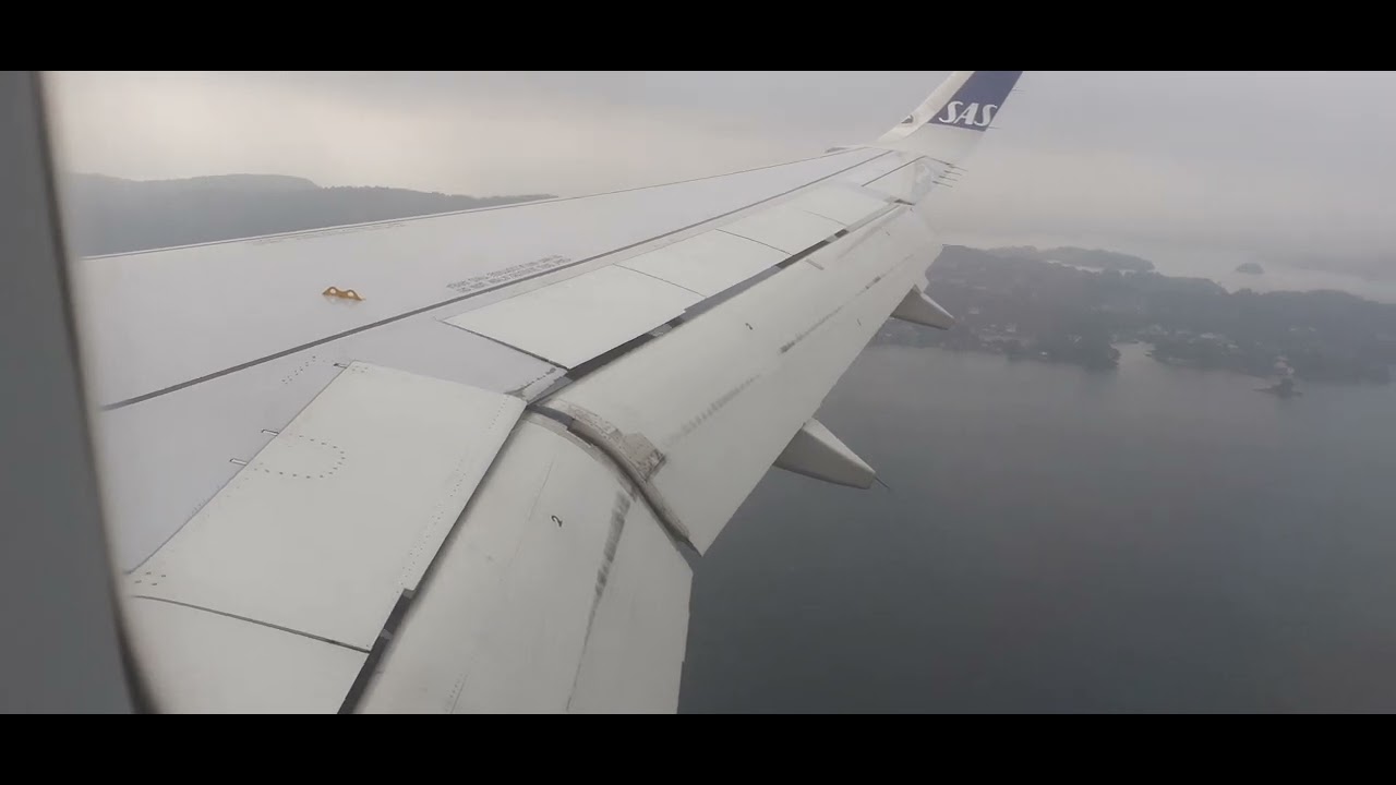 Going in for landing at Bergen airport, and my holiday in Agia Maria ...