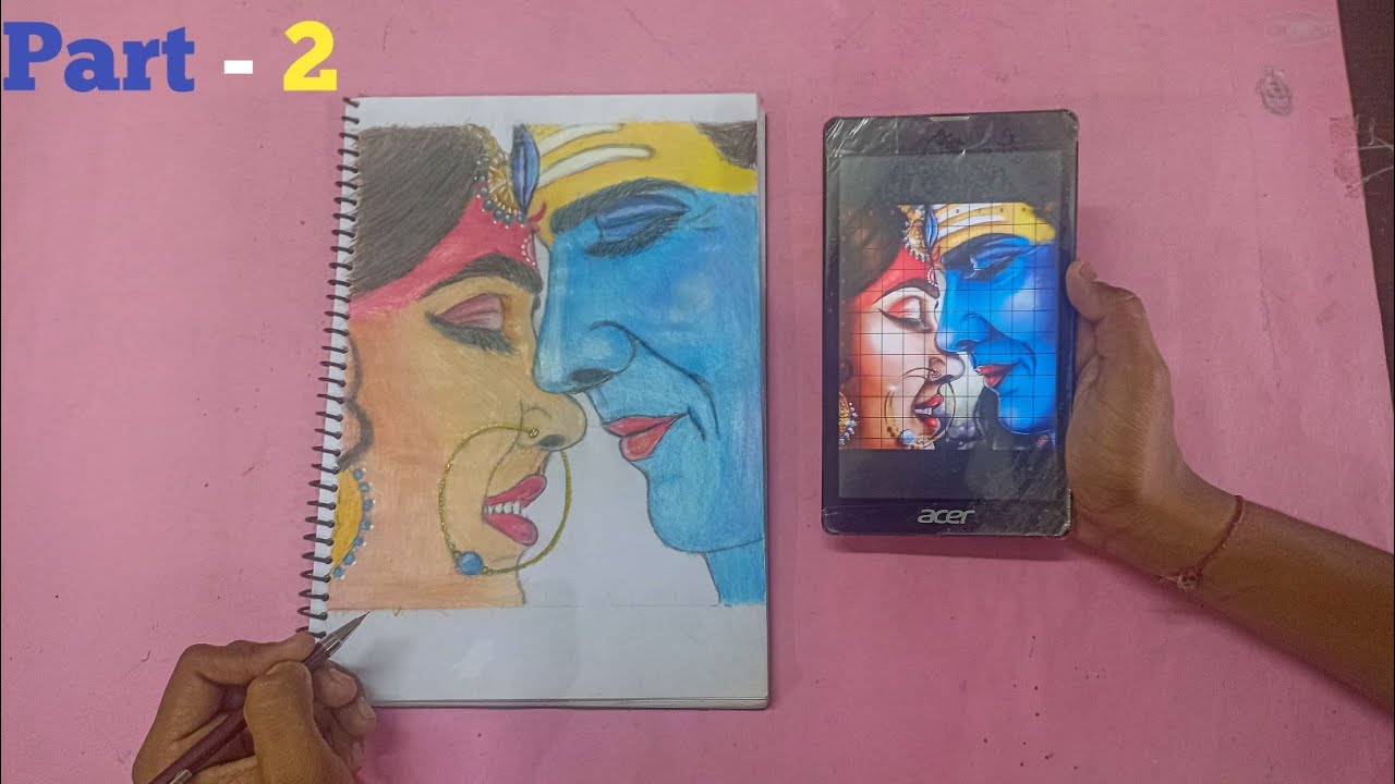 Shiv and Parvati drawing complete | part - 2 - YouTube