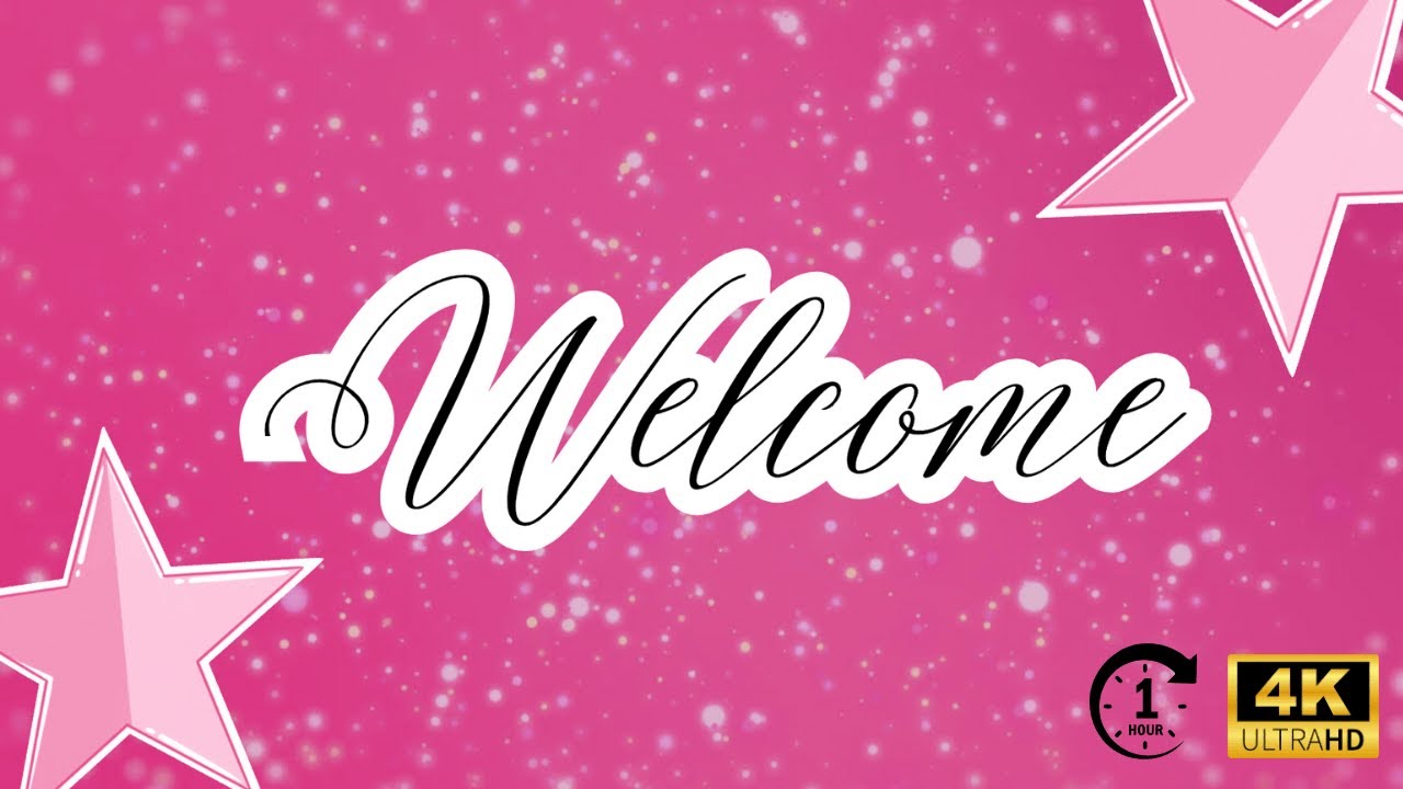 Hot Pink Glitter Welcome 4K Screensaver - YouTube