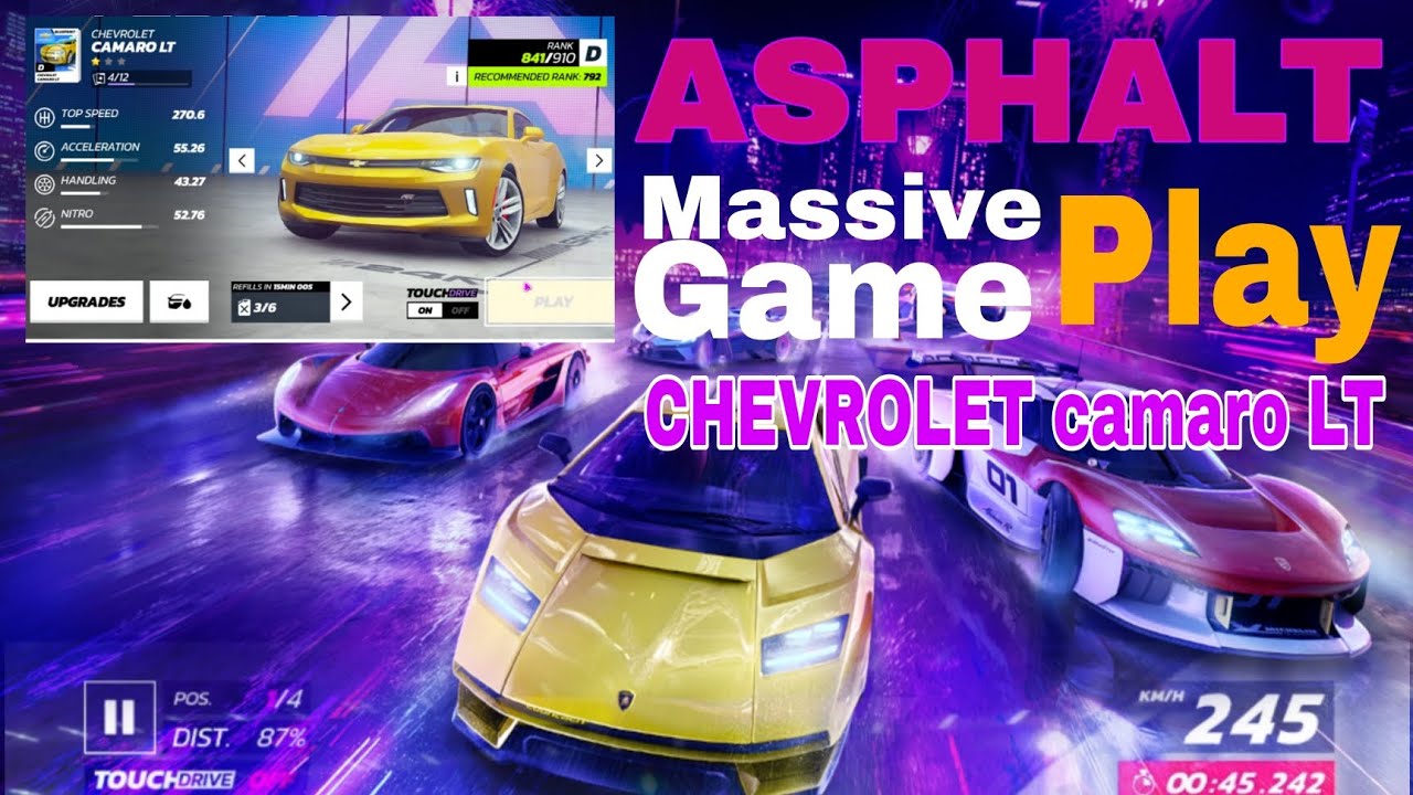 ASPHALT Game play | RACING WITH CHEVROLET | PC game | LIVE GAMEPLAY ...
