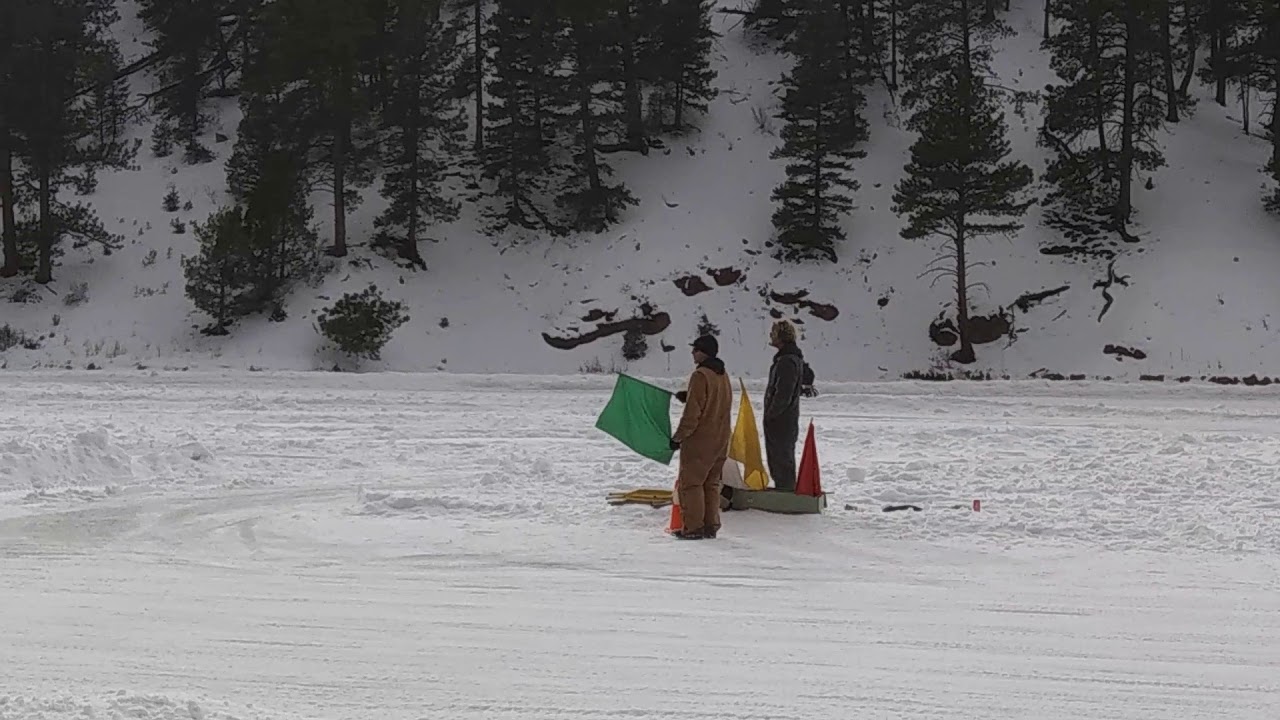 Vintage mini bike ice racing - YouTube