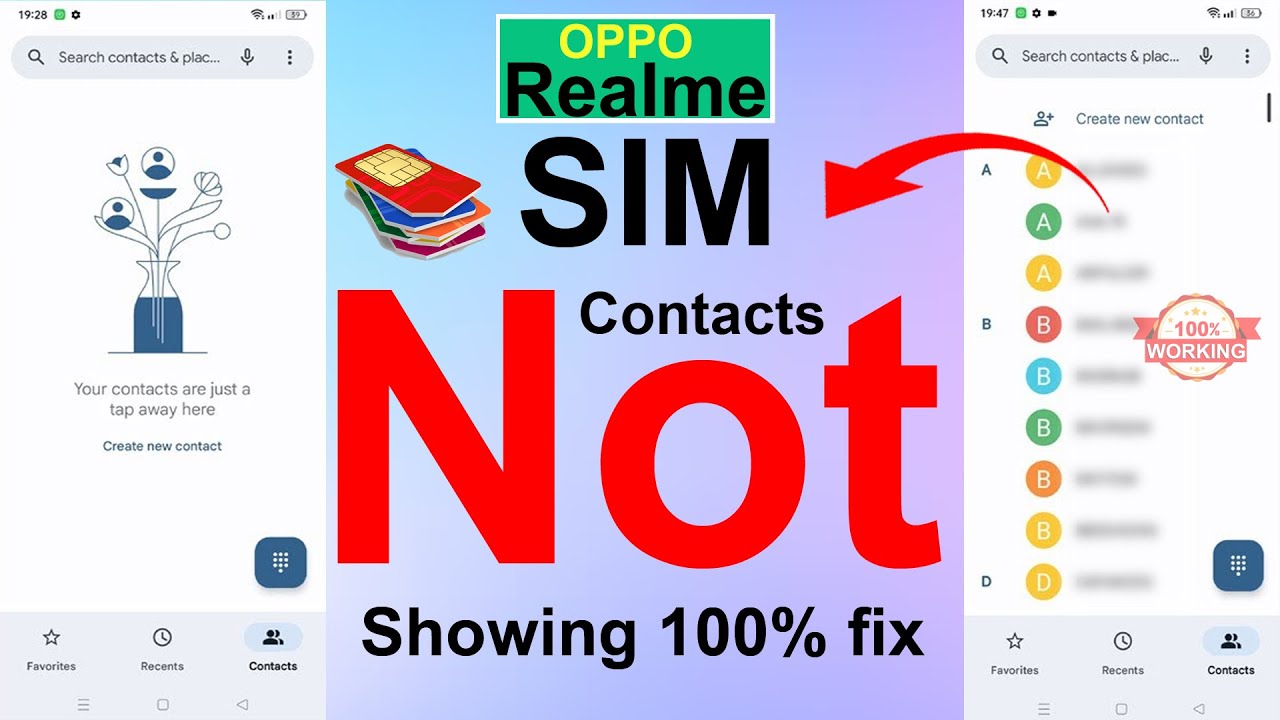 OPPO Realme SIM Card Contact Not Showing Solution New OPPO Realme ...