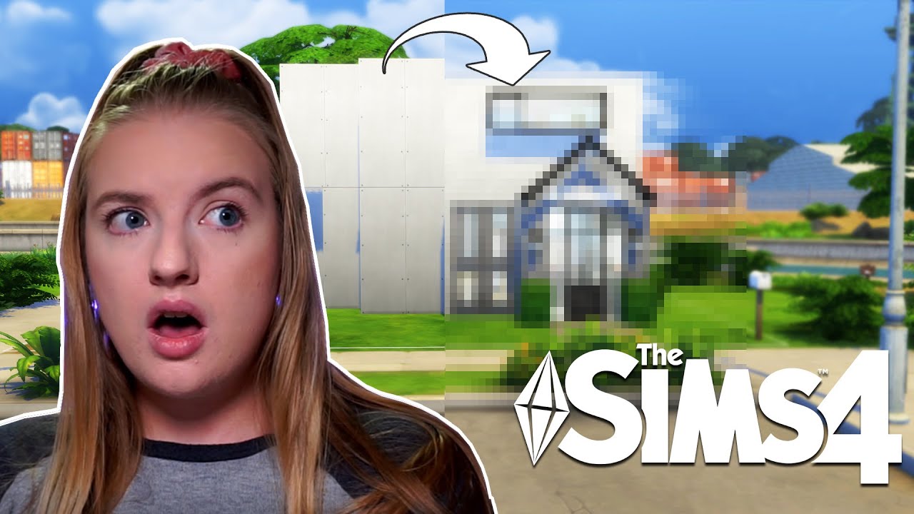 Can I turn this TINY SHELL into a FUN MODERN HOME? | Sims 4 Build ...