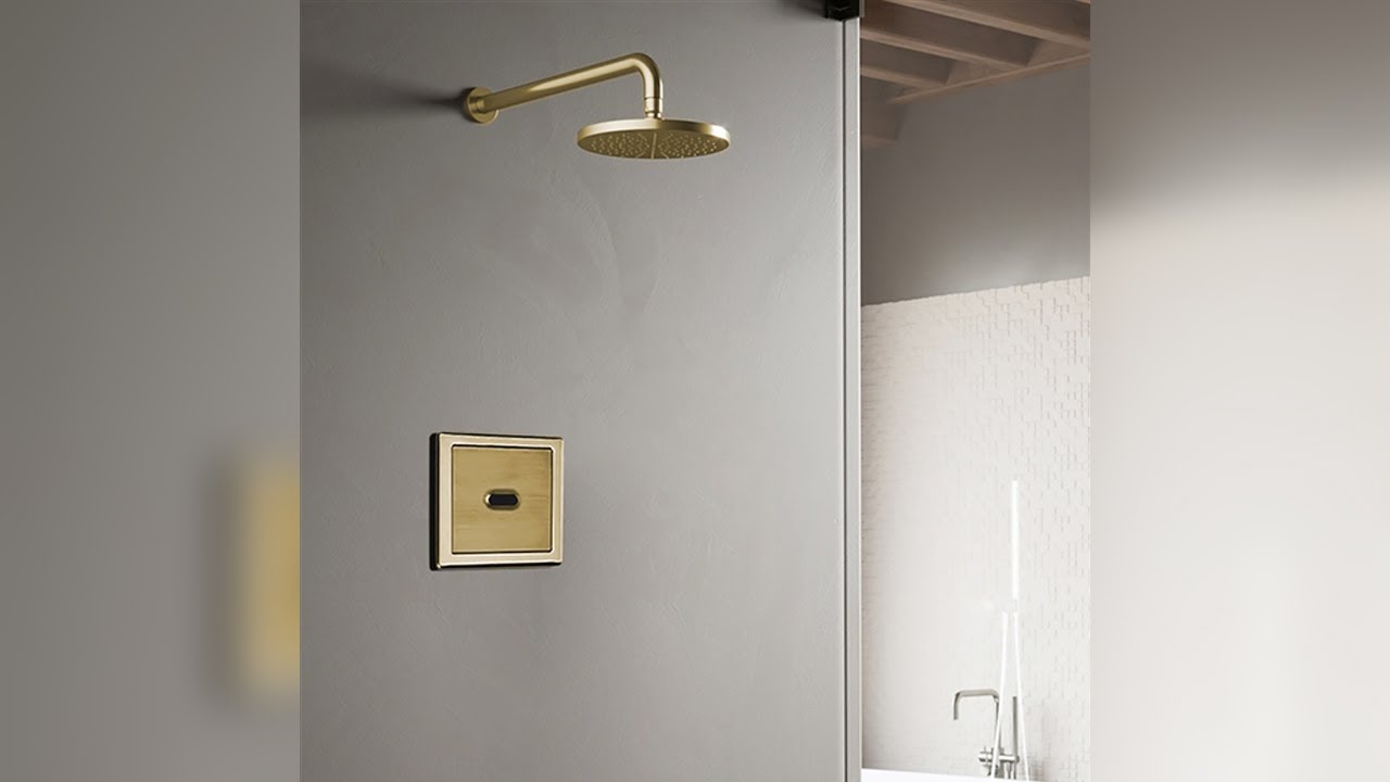 Bathselect Brushed Gold Sensor Controlled Automatic Shower Set Youtube