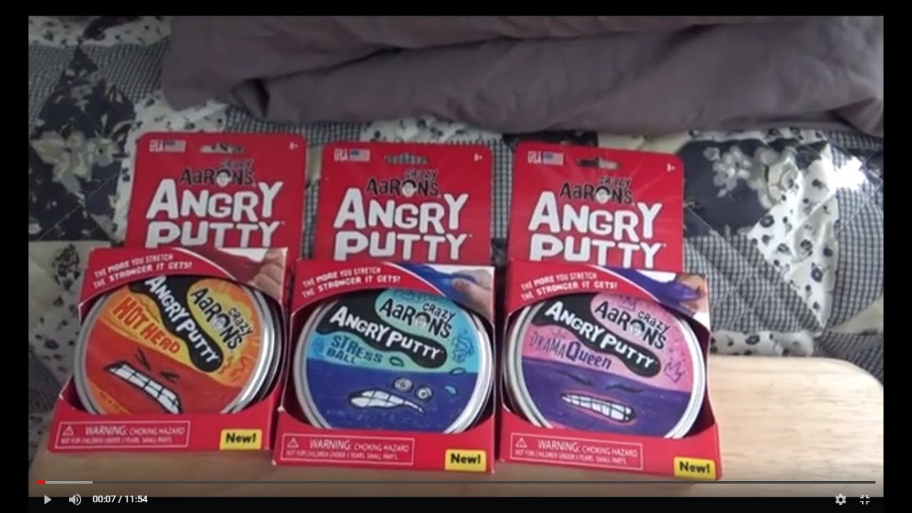 Crazy Aaron's ANGRY Putty: Stress Ball(Blue), Hot Head(Red) and Drama ...