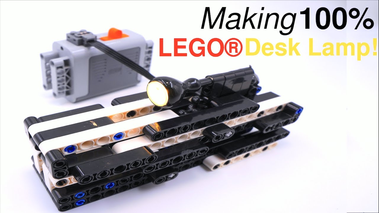 Making 100% LEGO® LED Desk Lamp - YouTube