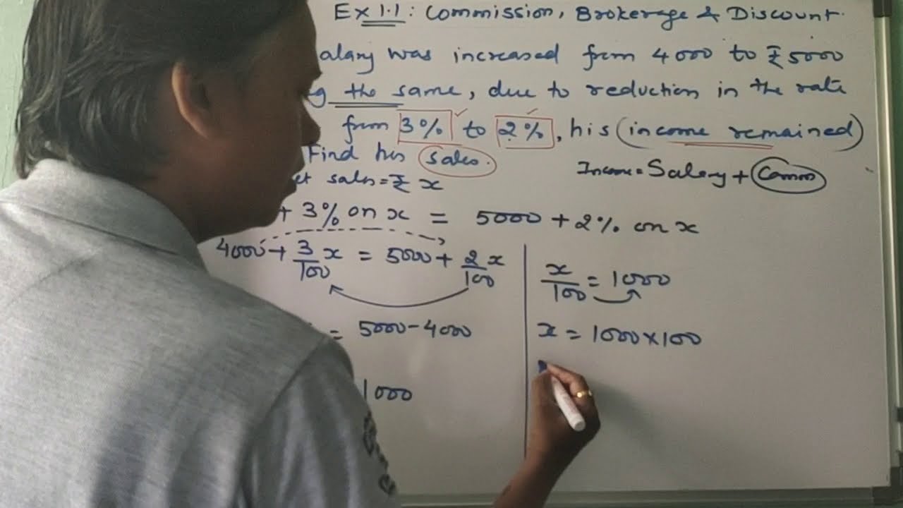 Commission, brokerage /ex 1.1/maths 2/part 2/commerce maths / std 12 ...