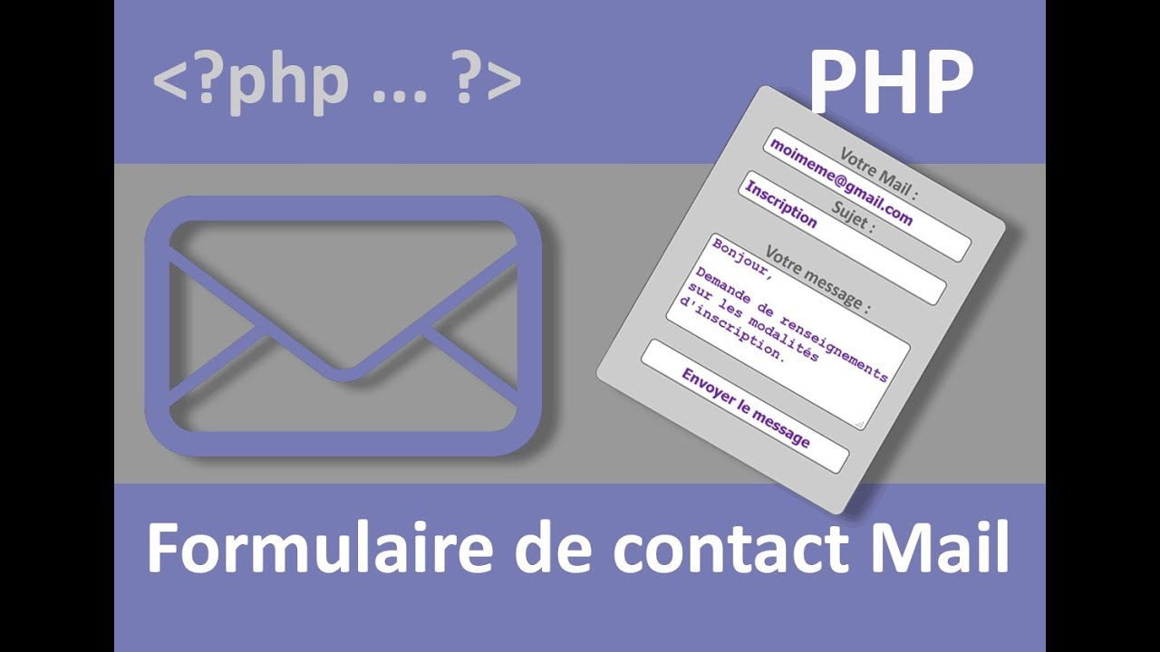Formulaire de contact par mail en PHP - YouTube