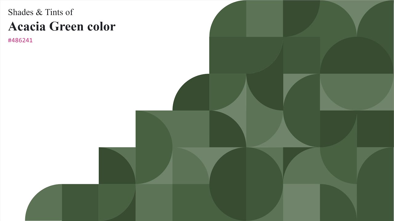 Shades & Tints of Acacia Green color #486241 A Warm Green color #405739 ...